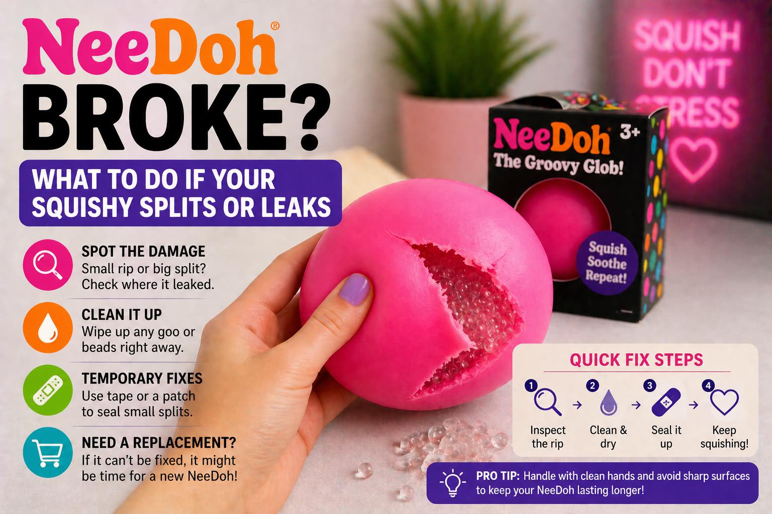 NeeDoh Broke or Leaking? What To Do + Easy Fix Guide